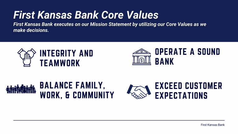 Core Values | First Kansas Bank